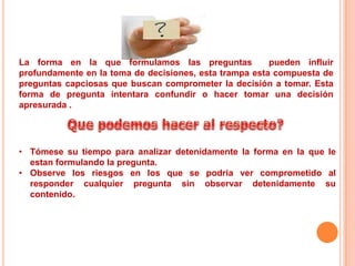 Trampas psicologicas | PPTX