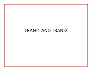 FORM TRAN1 AND TRAN2 -BASICS | PPT