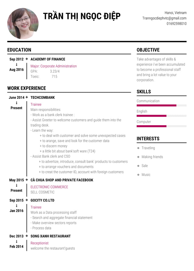 Tran thi-ngoc-diep-cv | PDF