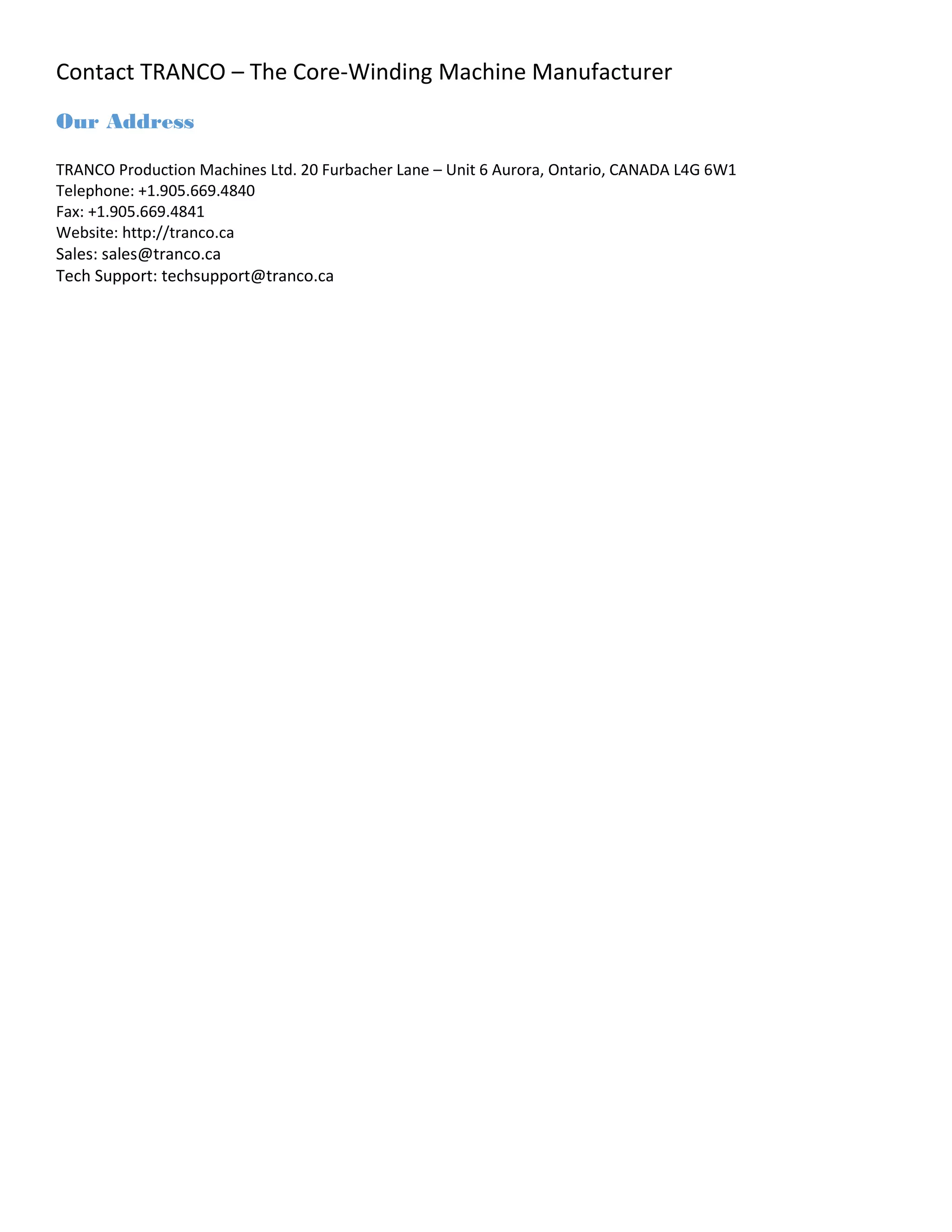 Tranco model sdh 1452 core winding machine | PDF