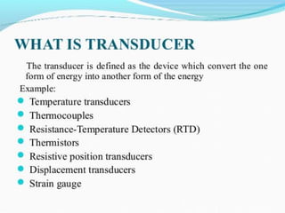 Tranduction principle and measurements | PPT