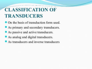 Tranduction principle and measurements | PPT
