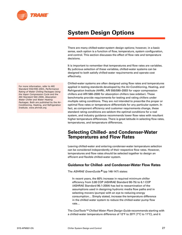 Trane design chiller.pdf | Home Appliances | Home & Garden