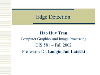 Edge detection techniques in image processing | PPT