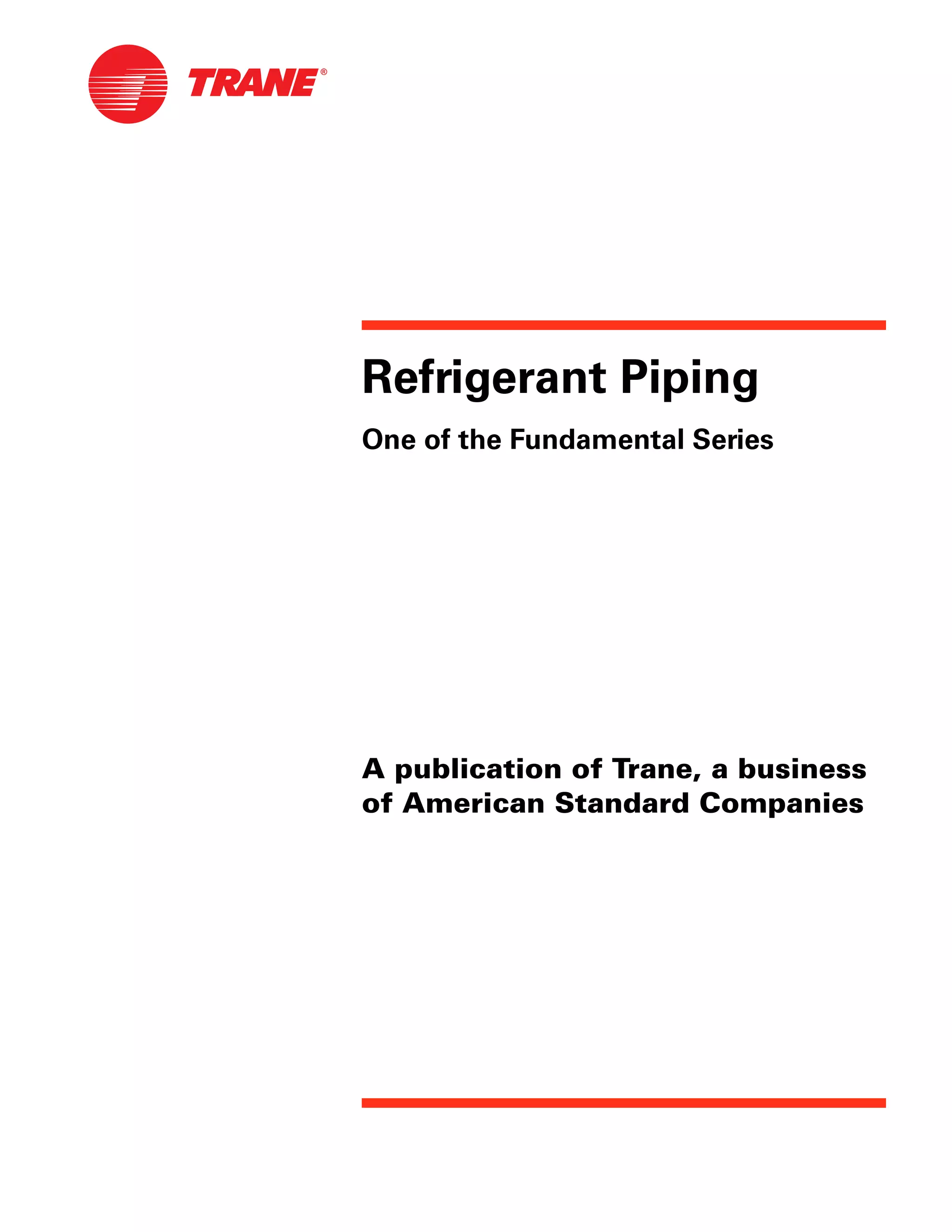 Trane Refrigerant Piping | PDF