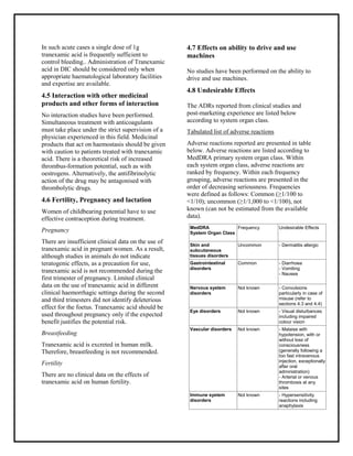 Tranexamic acid 500mg5ml solution for injection smpc taj ...