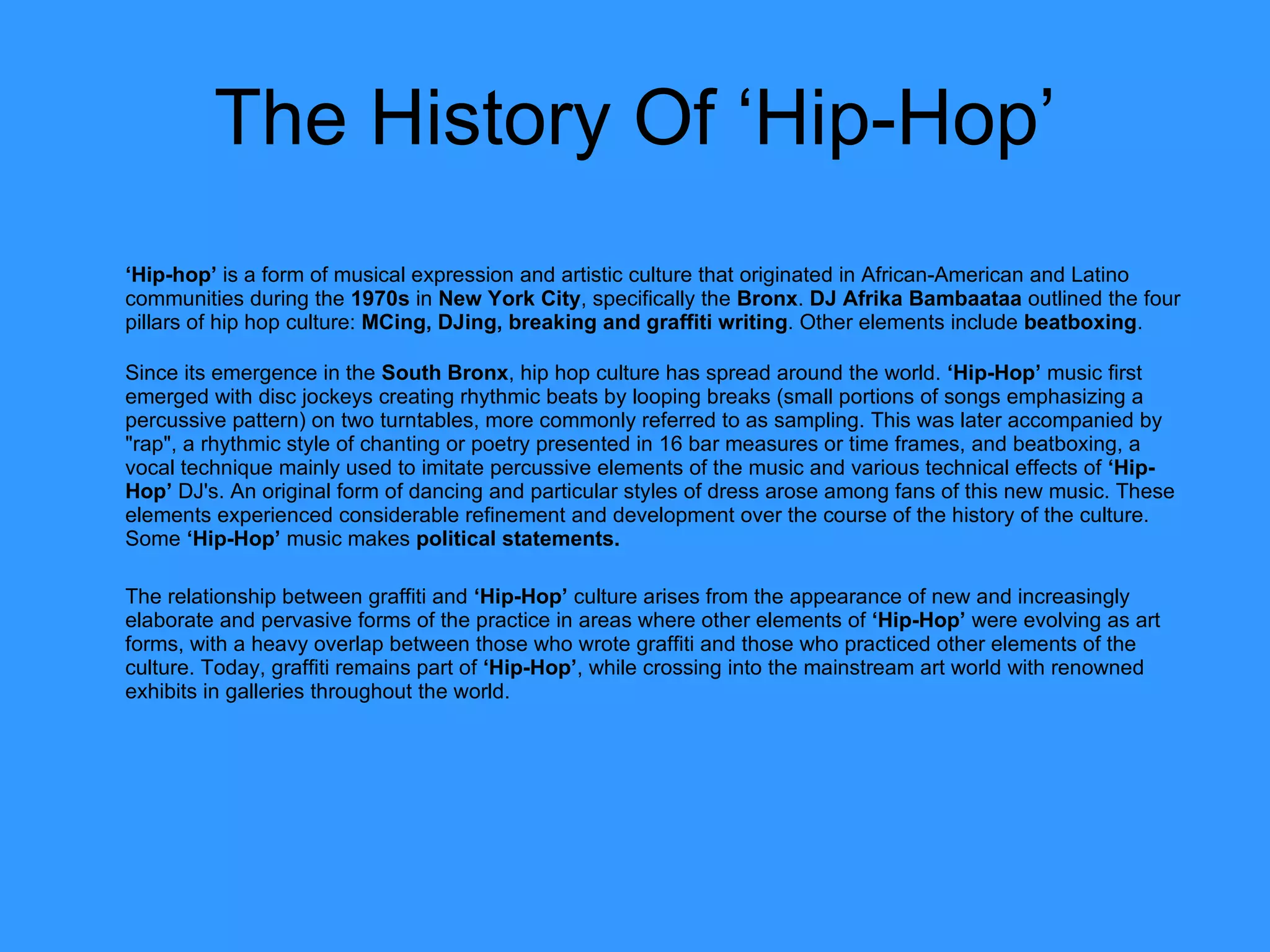 Hip-Hop PowerPoint | PPT