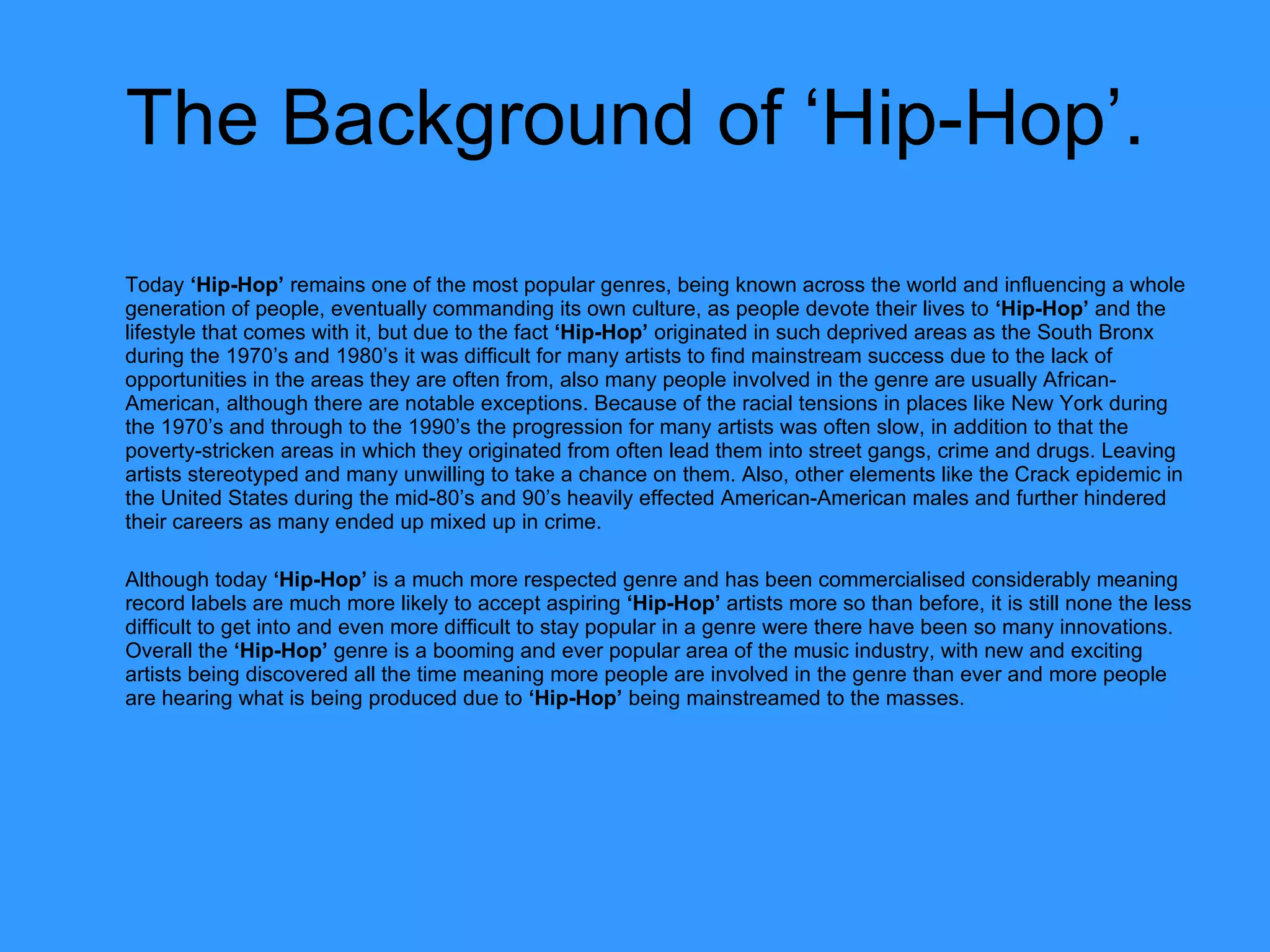 Hip-Hop PowerPoint | PPT