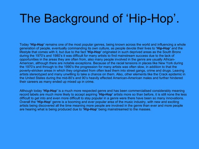 Hip-Hop PowerPoint | PPT