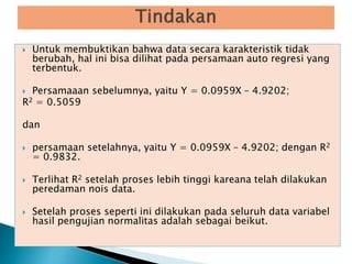 Tranformasi untuk data tidak normal | PPTX