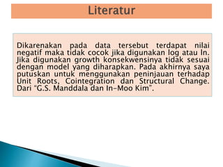 Tranformasi untuk data tidak normal | PPTX
