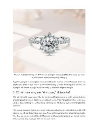 Trang Sức Kim Cương Moissanite | PDF