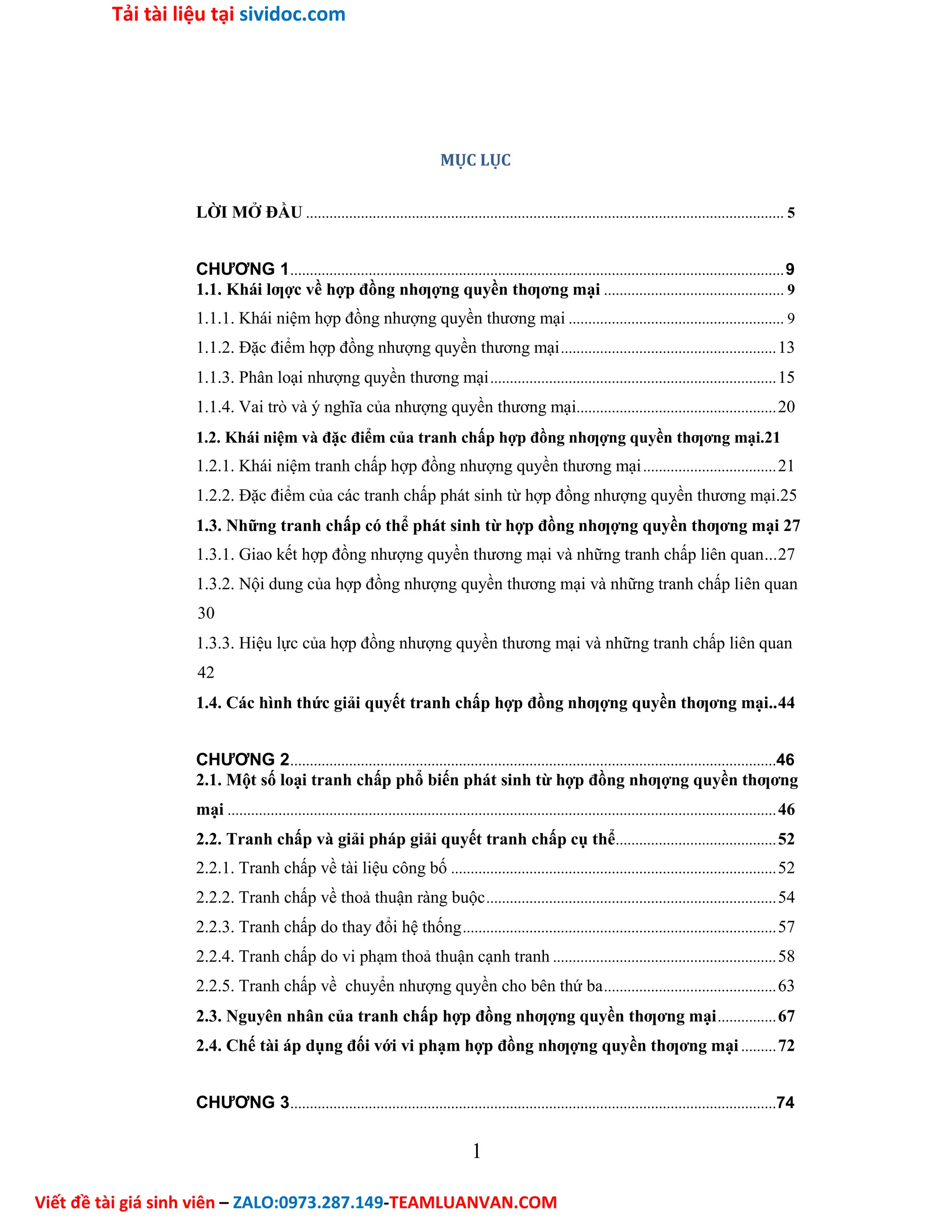 Tranh Chấp Và Giải Quyết Tranh Chấp Hợp Đồng Nhƣợng Quyền Thƣơng Mại Theo Pháp Luật Việt Nam.doc