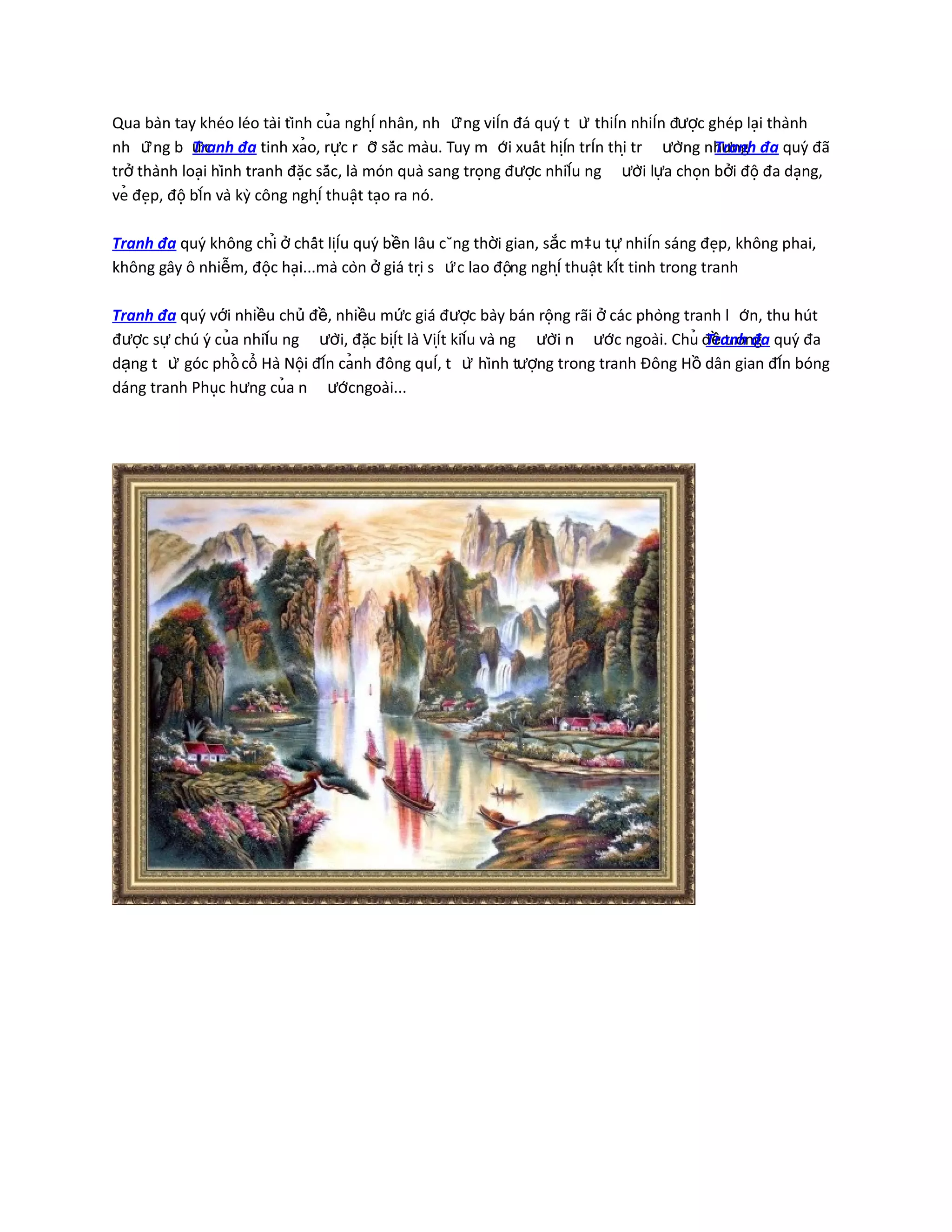 Tranh da trang tri | PDF