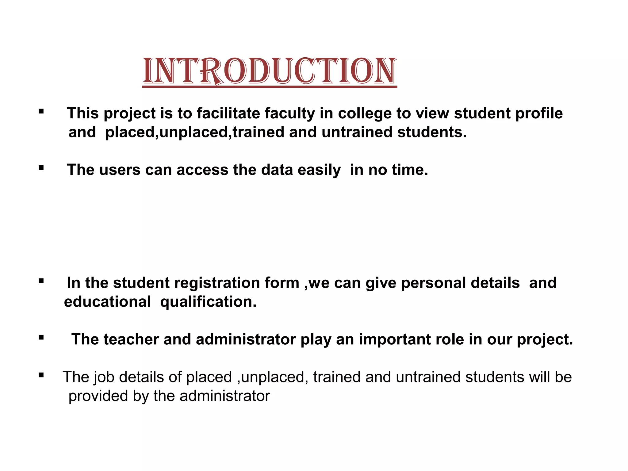 Traning and placement management system | PPT
