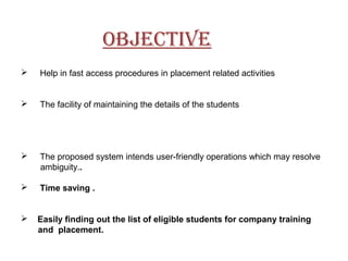 Traning and placement management system | PPT