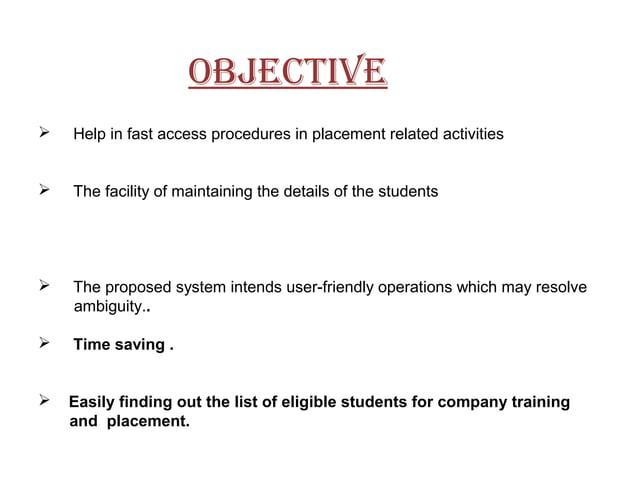 Traning and placement management system | PPT
