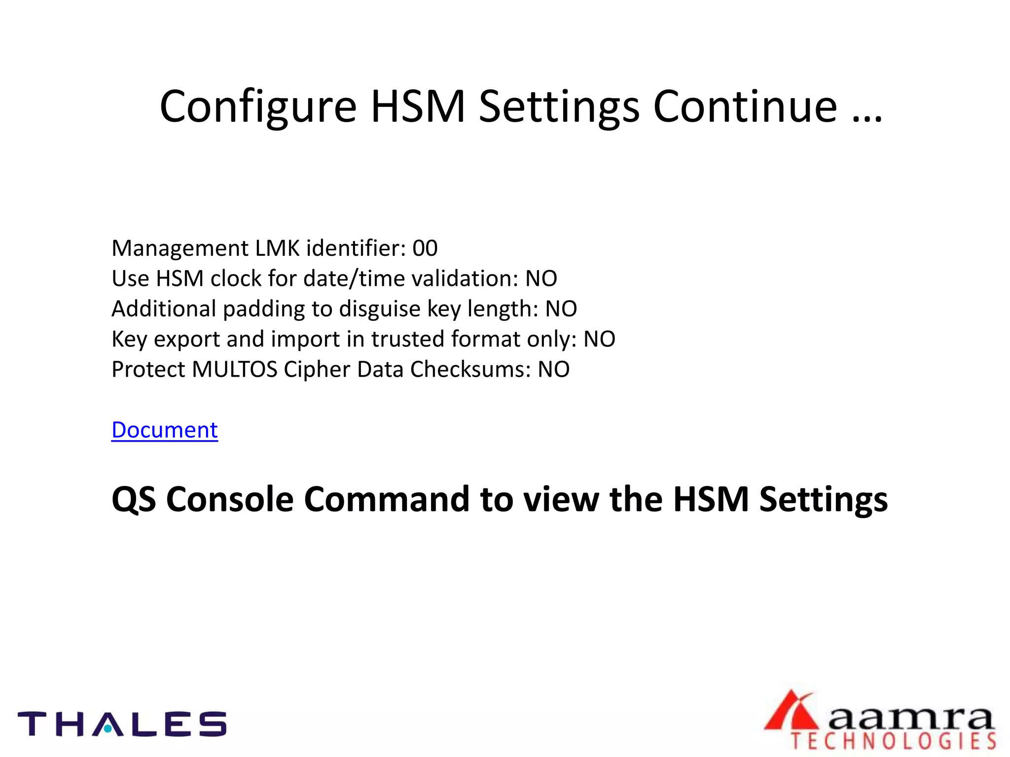 HSM Basic Training | PPTX