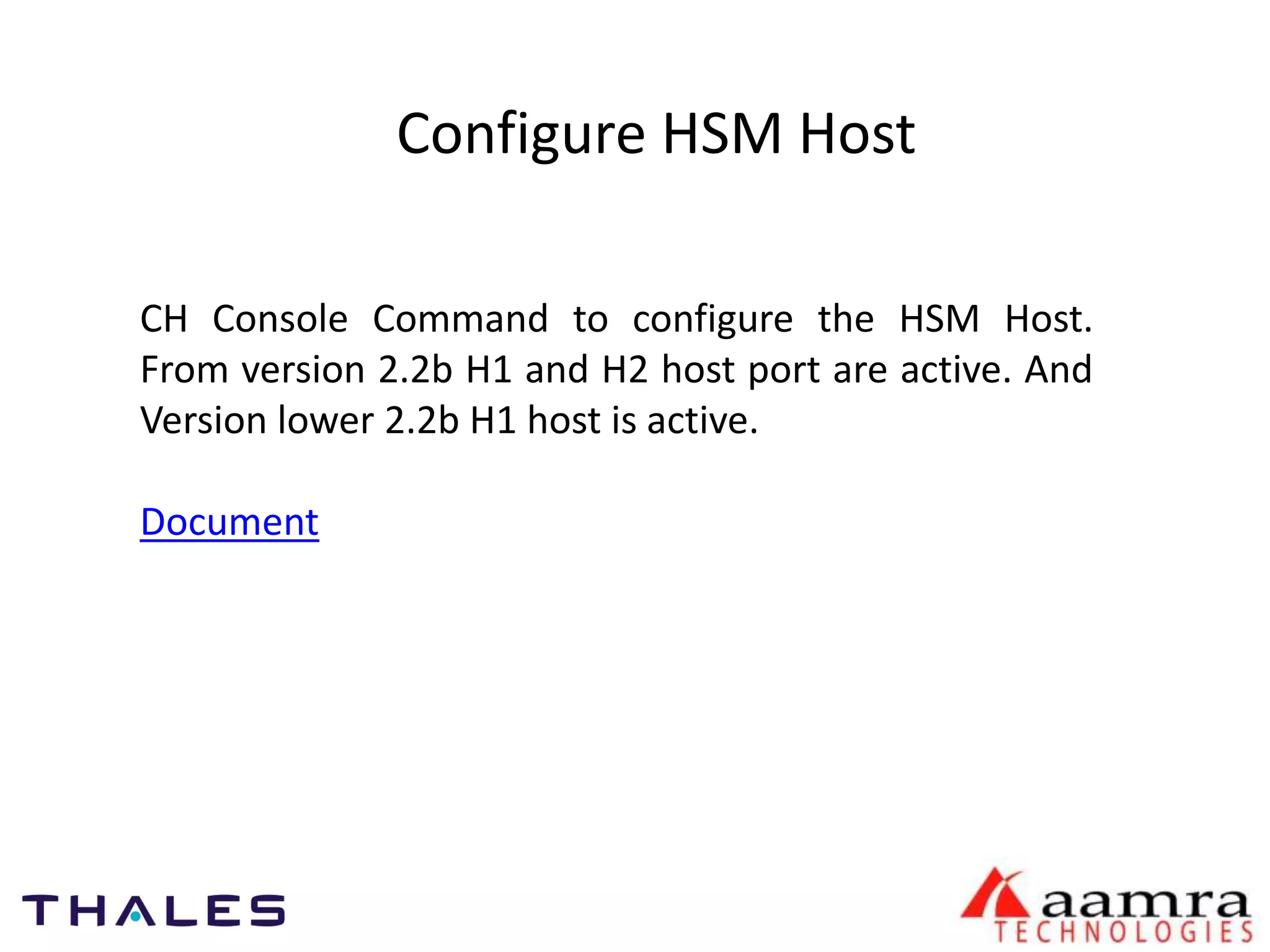 HSM Basic Training | PPTX