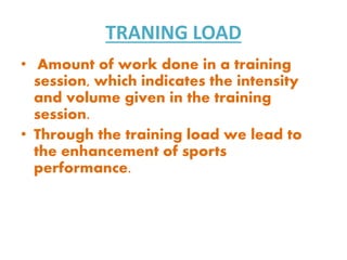 Traning load | PPTX