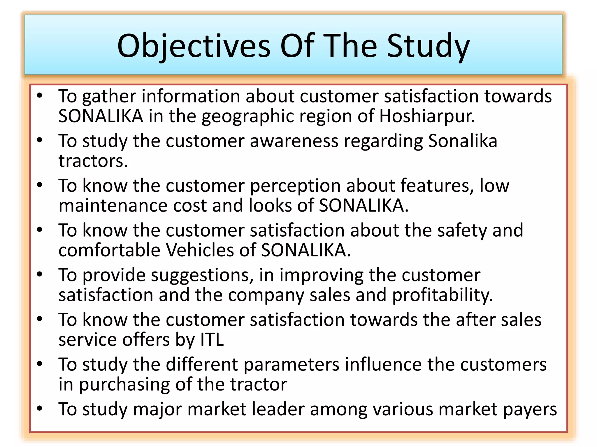 Customer Satisfaction at Sonalika Tractors | PPTX