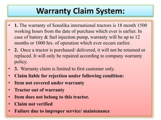 Customer Satisfaction at Sonalika Tractors | PPTX