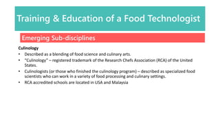 Tranining education competencies of food technologists | PPTX