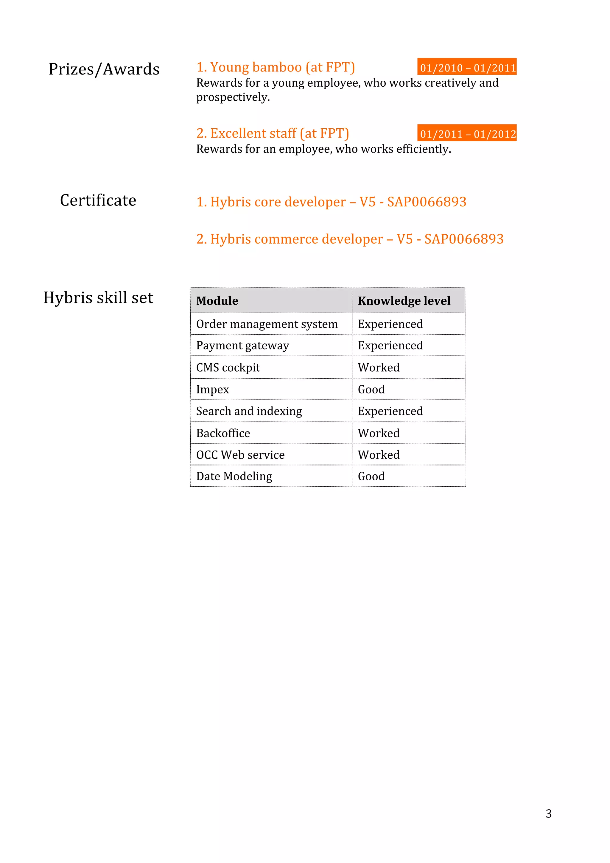 Tran Minh Duc - Certified Hybris Dev | PDF
