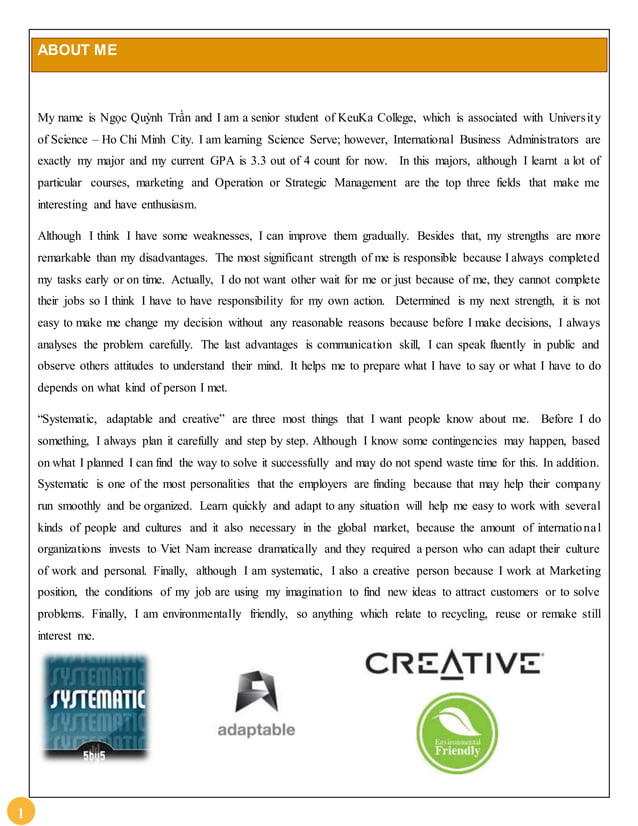 Tran Ngoc Quynh ( Ruby Tran) Portfolio | PDF