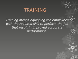 Tranning & development | PPTX