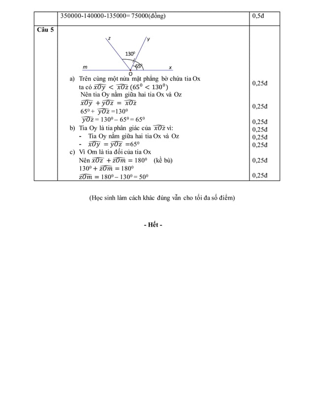 Đề Thi HK2 Toán 6 - THCS Trần Quang Khải | PDF