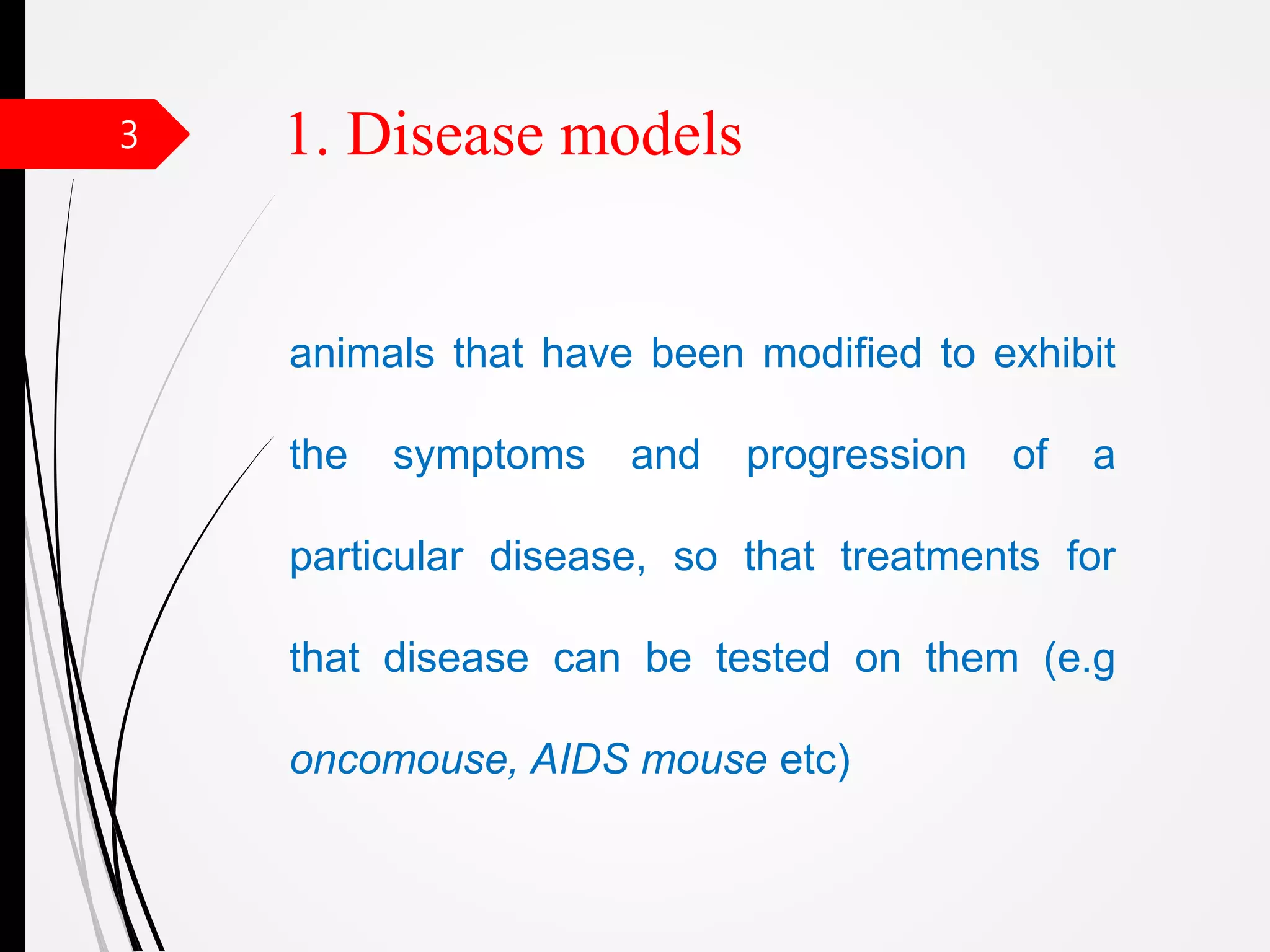 The Role of Transgenic Animals in Biomedical Research | PPTX