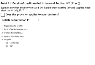 GST-TRANS-1 for input tax credit | PPT