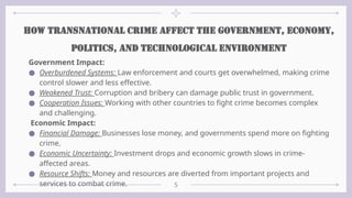 TRANSNATIONAL CRIME, ECONOMIC CRIMES, ORGANIZATION pptx | PPTX