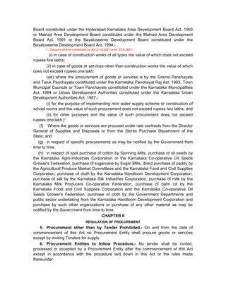 THE KARNATAKA TRANSPARENCY IN PUBLIC PROCUREMENTS ACT, 1999 | PDF