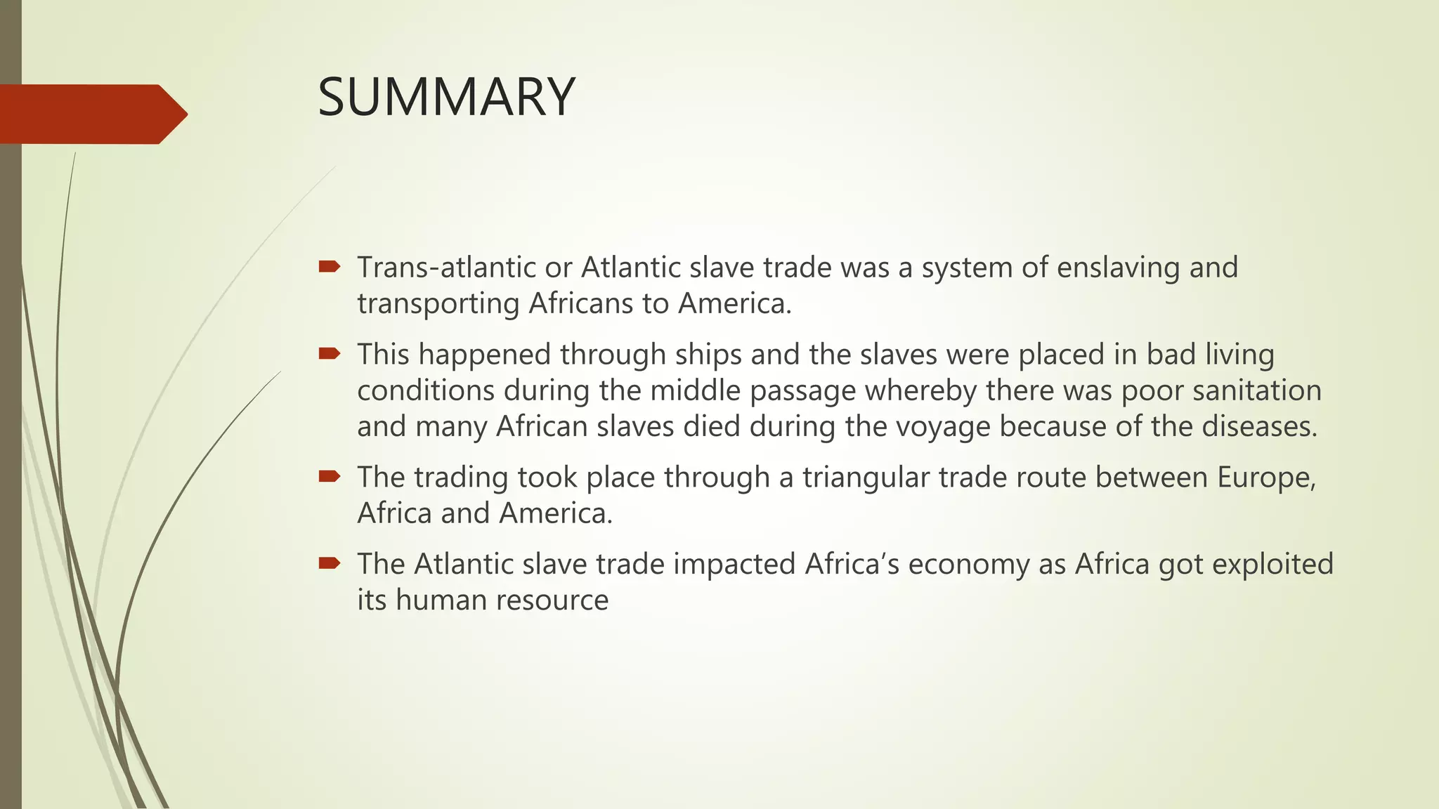 Trans atlantic slave trade 2 | PPTX