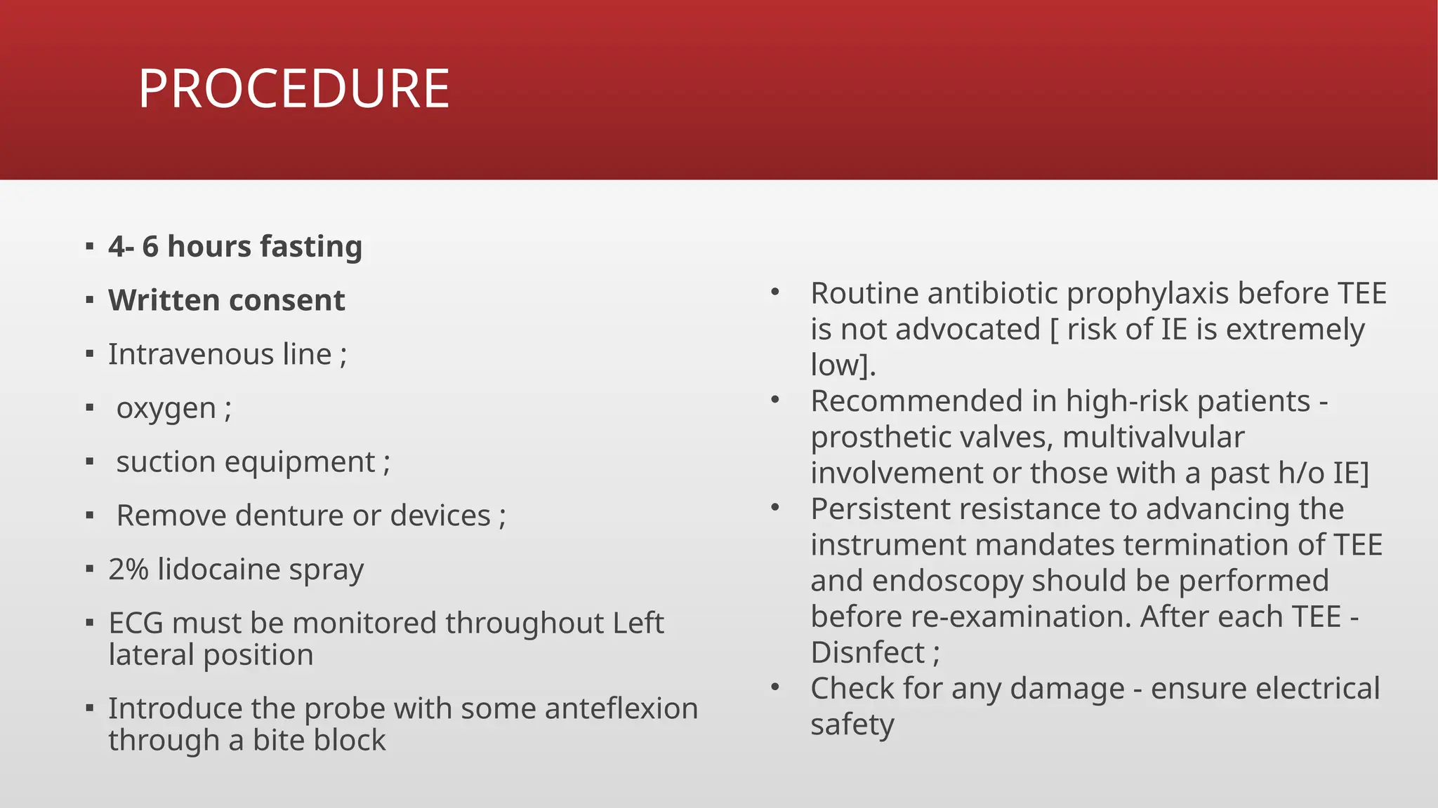 TRANS-ESOPHAGEAL ECHOCARDIOGRAPHY.pptx … | PPTX