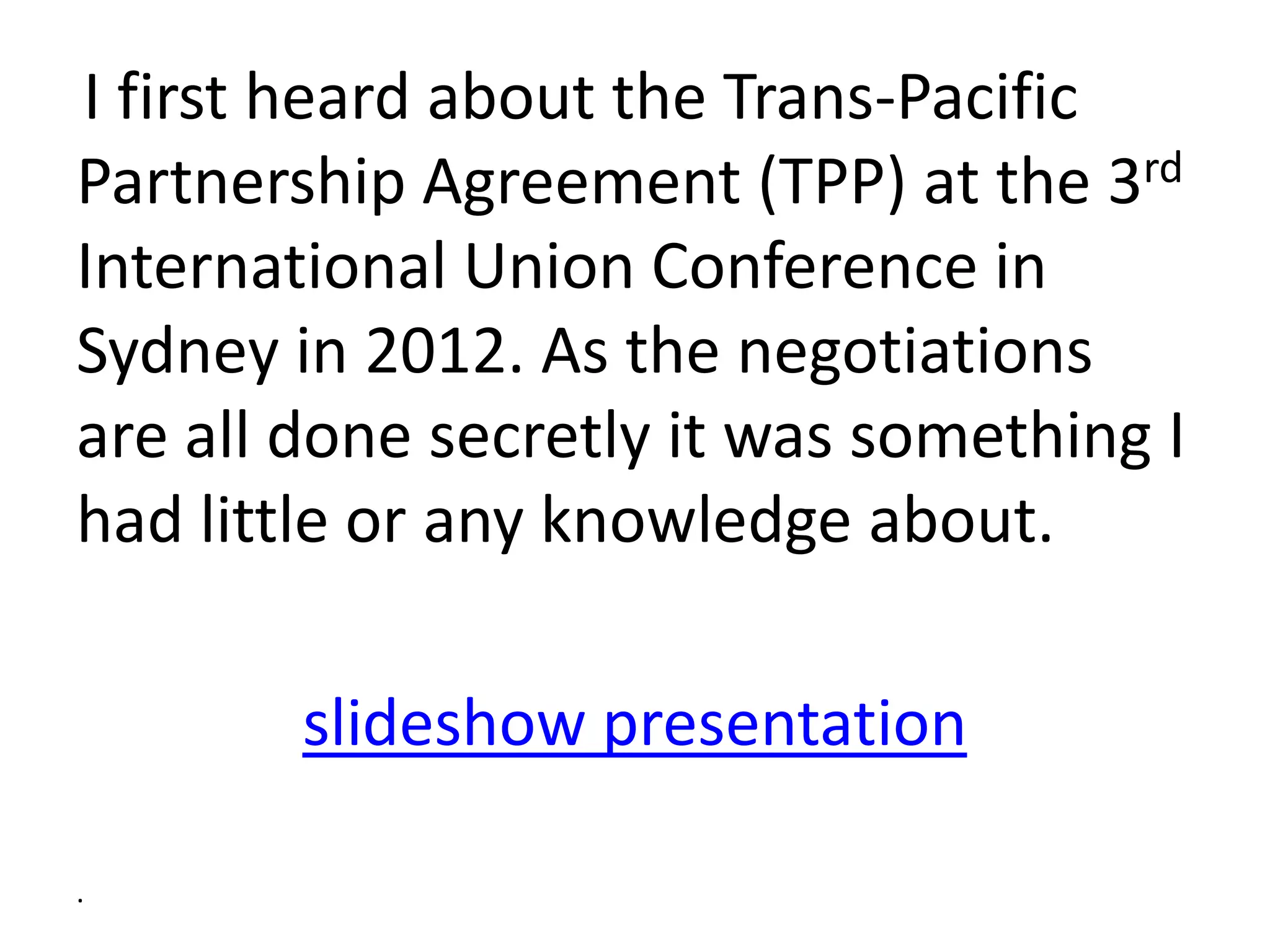 Trans pacific partnership agreement (tpp) | PPT