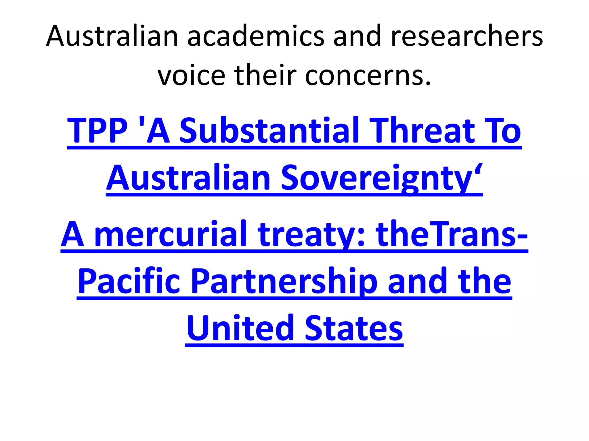 Trans pacific partnership agreement (tpp) | PPT