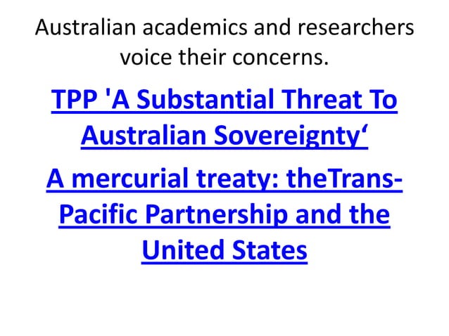 Trans pacific partnership agreement (tpp) | PPT