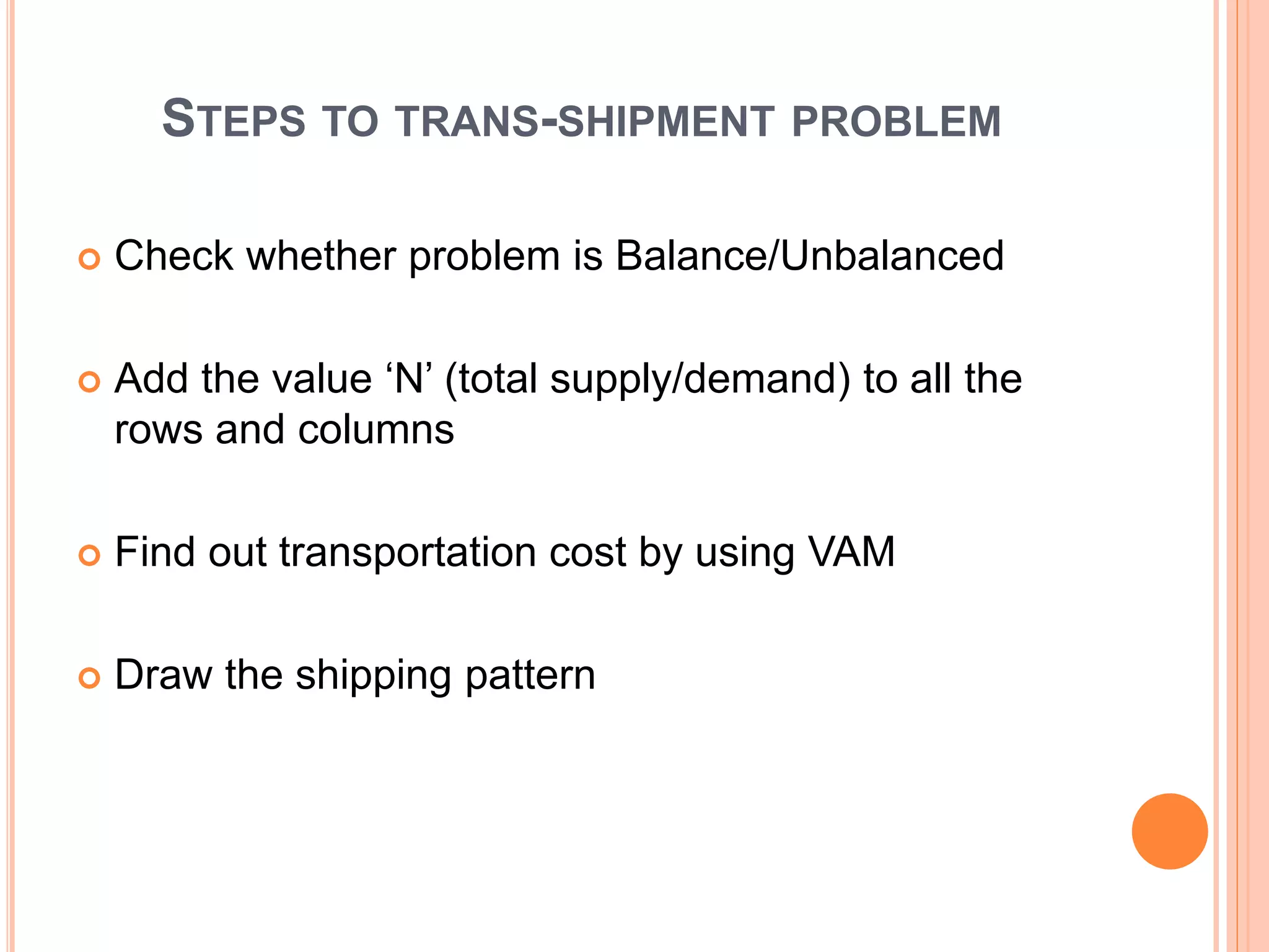 Trans Shipment Problem Pptx Logistics Business