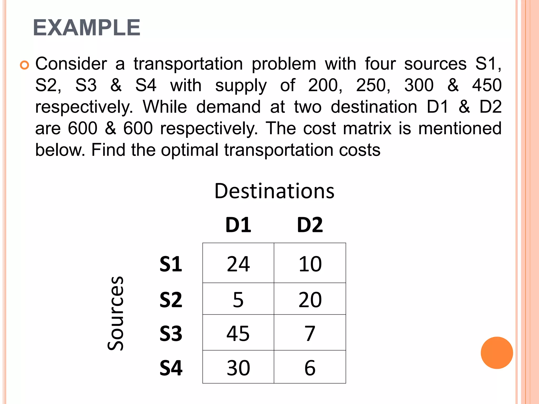 Trans shipment problem | PPTX | Logistics | Business