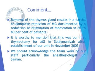 Trans-Sternal Radical Thymectomy for Myaesthenia Gravis.pdf | Thyroid ...