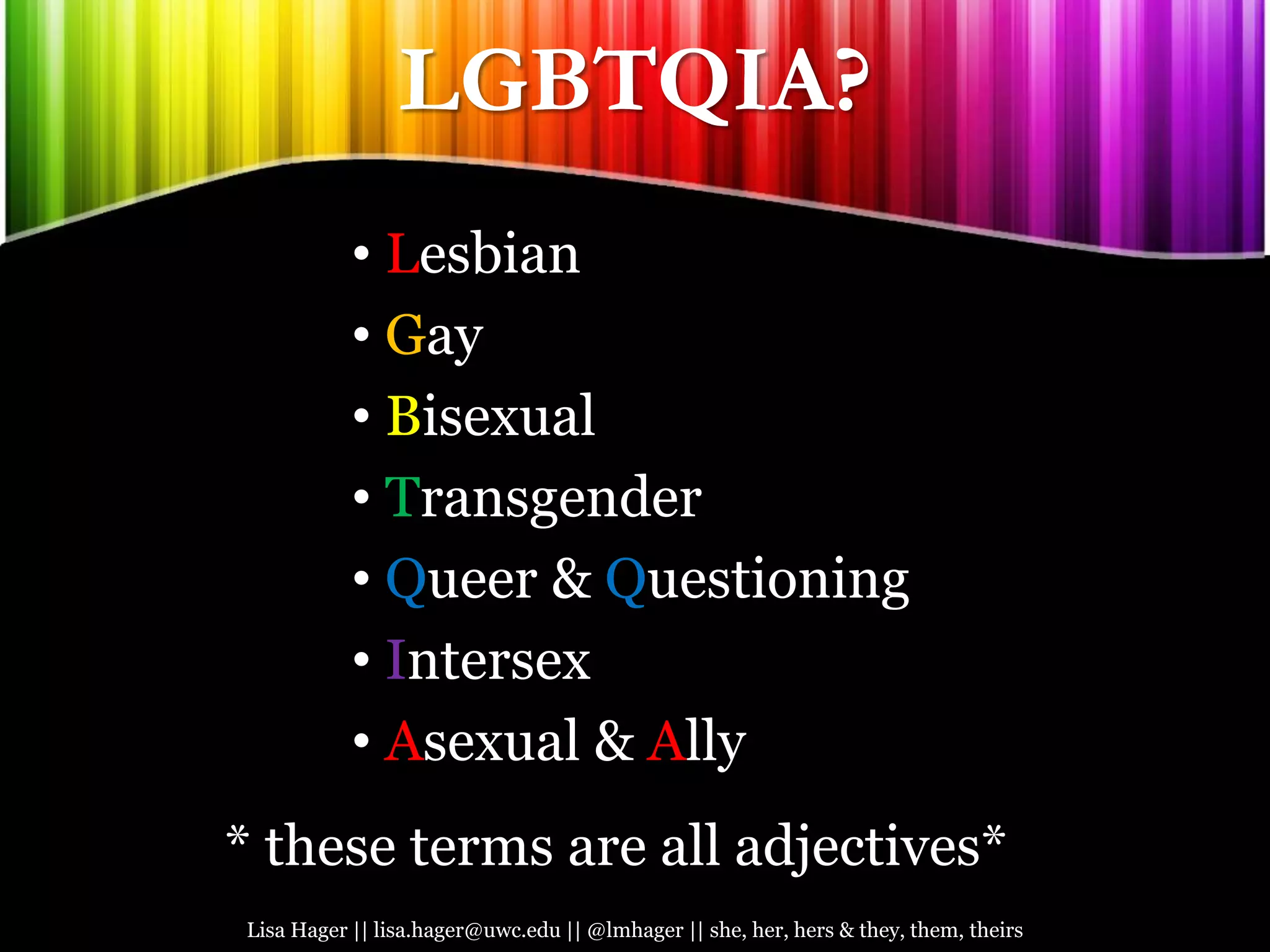 Transgender 101: The Basics & Media Representations | PPTX | Debated ...
