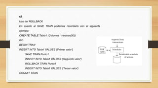 TRANSACCIONES | PPTX | Databases | Computer Software and Applications