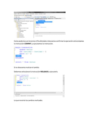 Transacciones en transact sql | DOCX