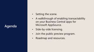 Transact capabilities for Business Central apps | PDF