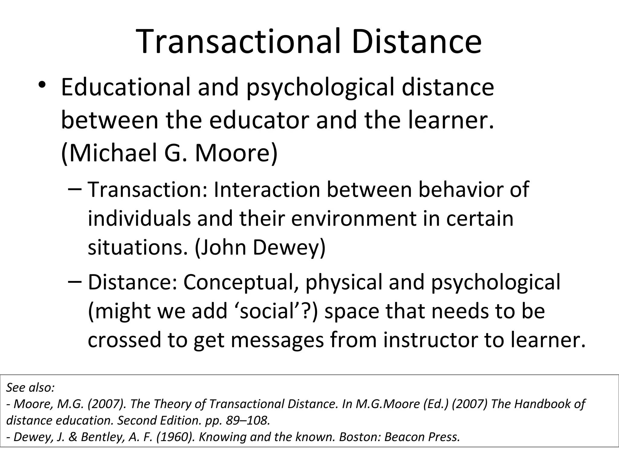 Transactional distance in flipped learning environments | PPT