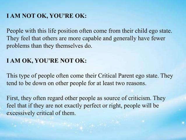 Transactional Analysis PPT - OB - Shimna | PPTX