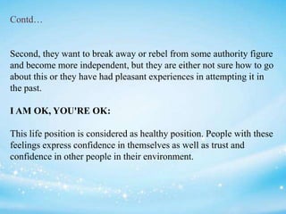 Transactional Analysis PPT - OB - Shimna | PPTX